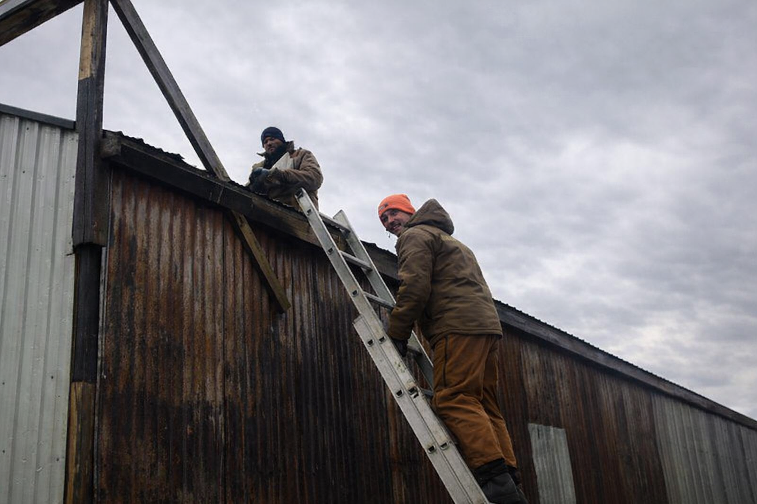 😬 That clack-clack sound from the barn roof – Ewing Family Farm